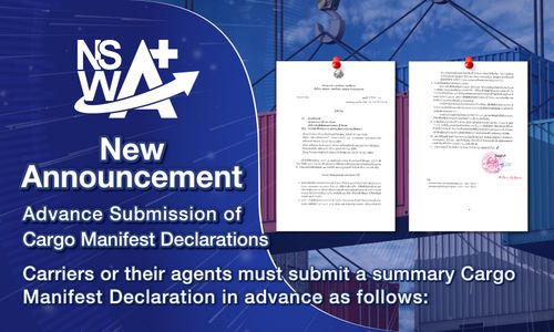 New Announcement: Advance Submission of Cargo Manifest Declarations | NSWA+